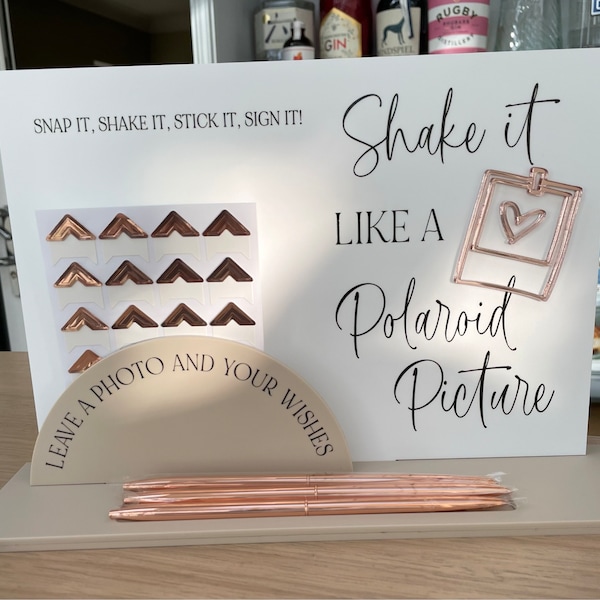 Polaroid Sign Set ( Sign Only No Guestbook ), Wedding Polaroid ...
