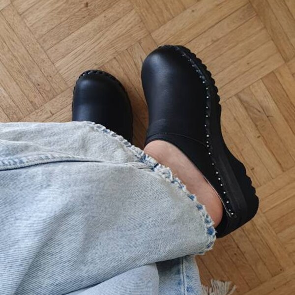 Clogs With Heel Strap, Swedish Clogs for Women and Men, Wooden Heels ...