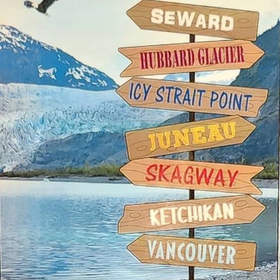 Alaskan Cruise Direction Sign Post Magnet With Ports of Call - Etsy
