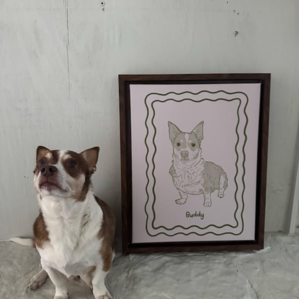 Custom Funky Pet Portrait, Cute Digital Cat Poster, Custom Badly Drawn ...