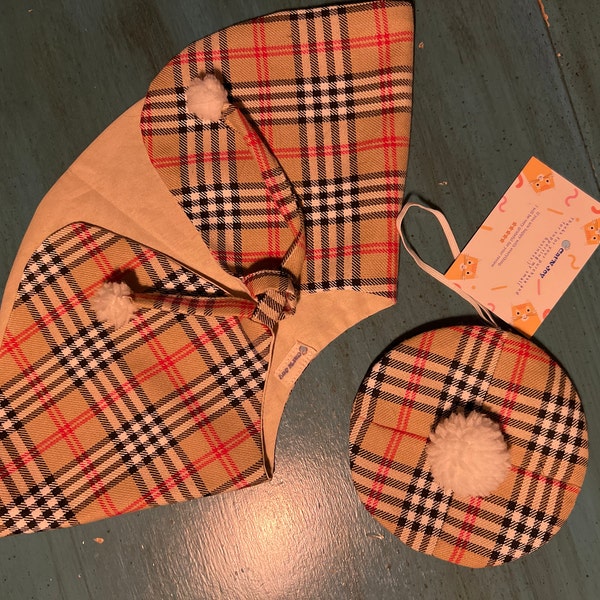 Beret and Cape for Pets, 2 Piece Costume for Cats and Dogs, Pet Cloak ...