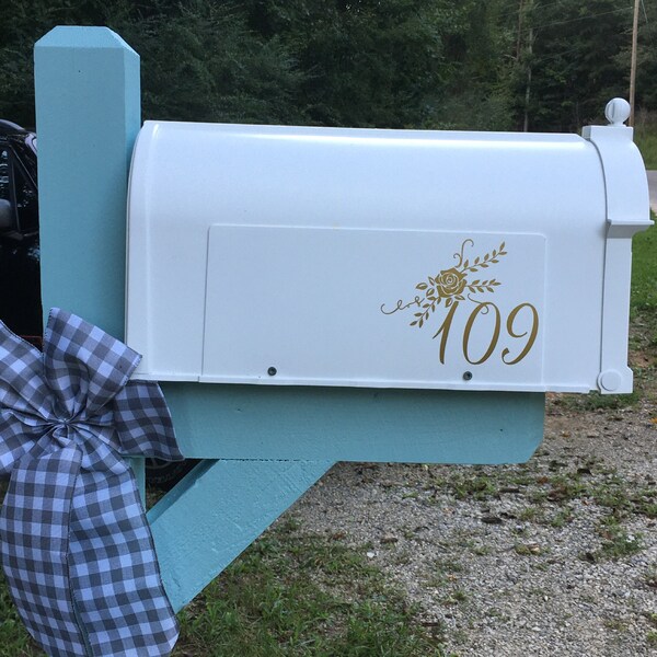 Mailbox Decal /flower Decal / Mailbox Decal Monogram/ Mailbox Decal ...