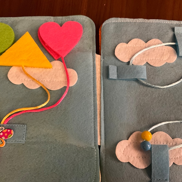 Quiet Book Toddler, Busy Book, Felt Montessori Book, Activity Sensory ...