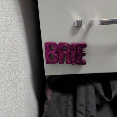 Personalized NAME Resin Letter Magnets customizable Glitter Letters ...