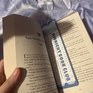 Midnight Book Club Bookmark Bookmark Ticket Voucher Night Owl Bookmark ...