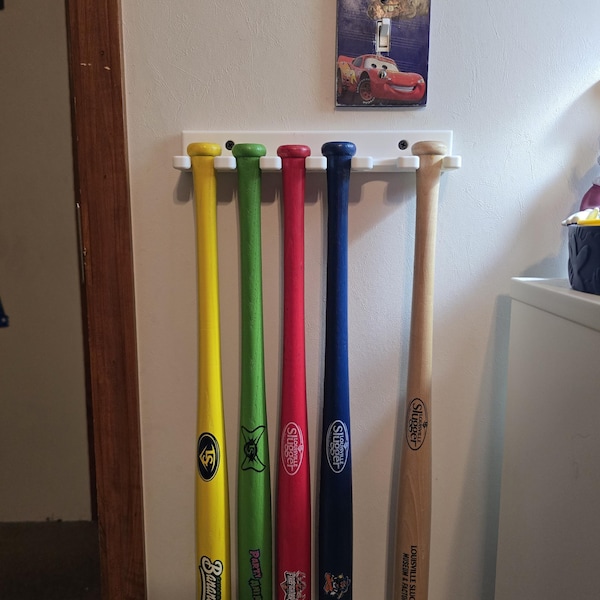 Mini Baseball Bat Rack Holder, Short - Display (2) Miniature Souvenir ...