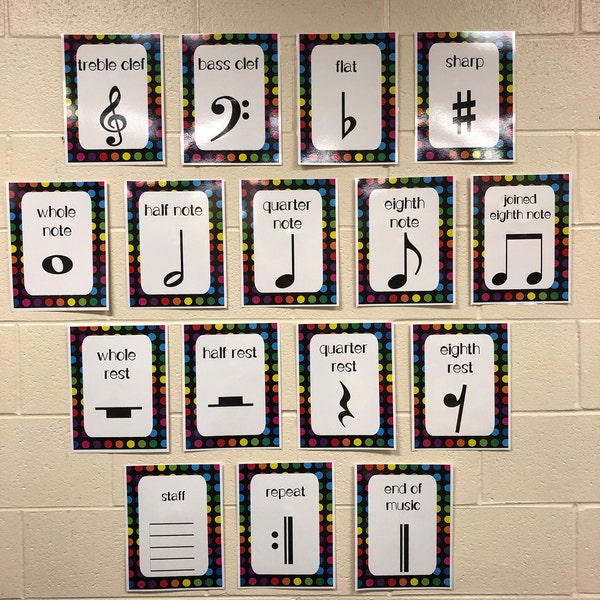 7 Printable Music Rests Posters. Full Page Classroom Wall Charts. 8.5 X ...