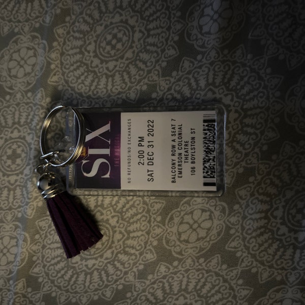 Six Broadway Musical Ticket Keychain - Etsy