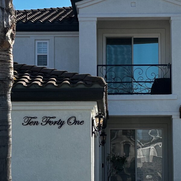 Script Address Sign Metal,script House Numbers,custom House Numbers ...