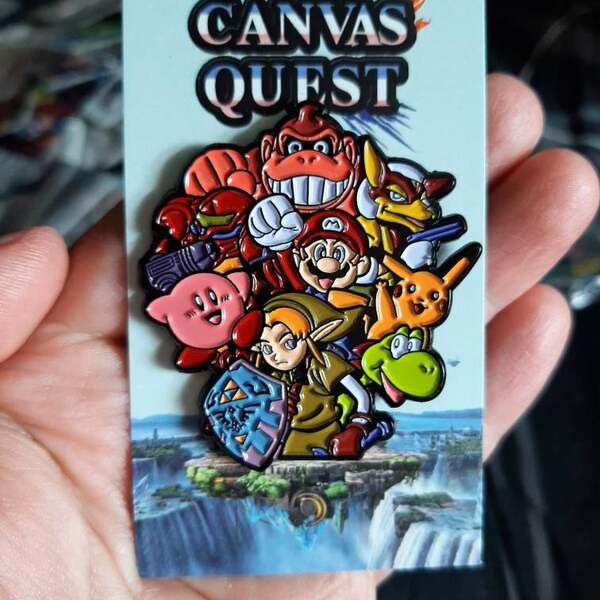 Super Smash Bros. - Smash Gang 2" Enamel Pin or Magnet - Classic N64 ...