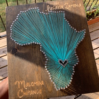 Africa String Art, Africa Decor, State String Art, Africa Nail Art ...