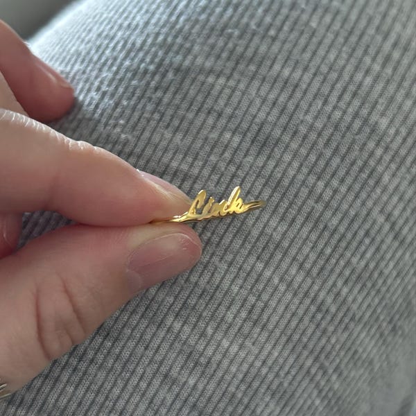 14K Solid Gold Name Ring • Personalized Jewelry • Gift for Her - Etsy