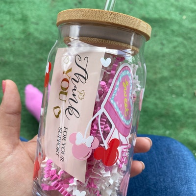 Pink Rainbow Bear Wrap PNG, Cute Cup Wrap for UV DTF, Preppy 90s Print ...