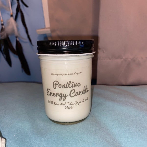 Positive Energy Crystal Candle: Lavender Aromatherapy - Etsy