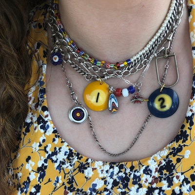 Vintage 18k Gold Fluid Net Bib Statement Necklace - Etsy