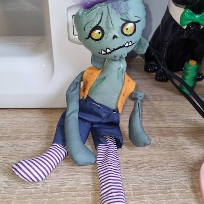 PDF PATTERN Zombie Art Doll, Creepy Cute, Halloween Homeware ...
