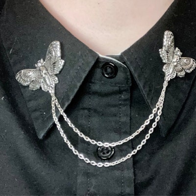 Skull Moth Collar Pin Bug Collar Clips Womens Death Head Moth Brooch ...