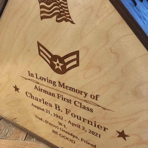 Custom 3D Carved Flag Boxes - Etsy