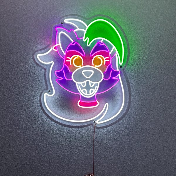 Roxanne Wolf FNAF Security Breach - LED Neon Sign, Custom Neon, Neon ...