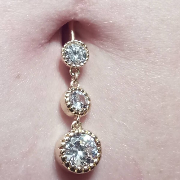 Gold/silver Diamond Rook Piercing Curved Barbell, Cubic Zirconia Rook ...