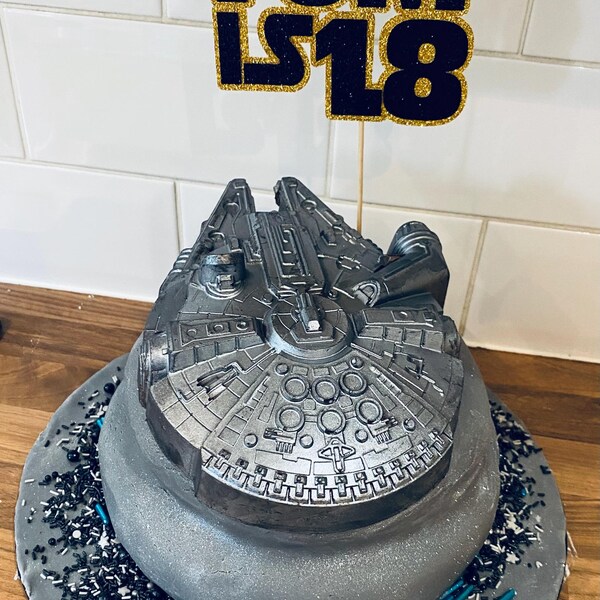 Solid Chocolate Millenium Falcon Cake Topper Star Wars - Etsy UK