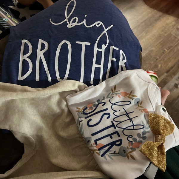 Big Brother/little Sister Matching Sibling Set. Baby Shower Gift. Take ...