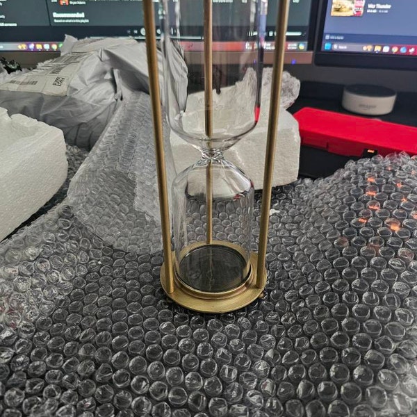 Custom Engraving Refillable Metal Hourglass Personalized Empty ...