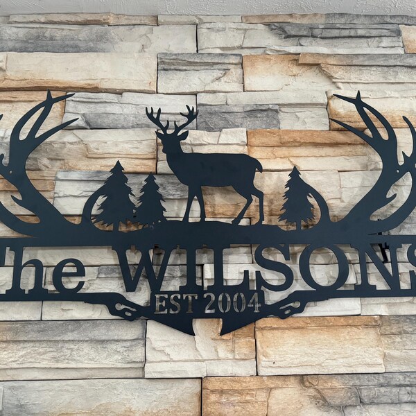 Metal Mountain House Number Sign Mountain Address Sign Modern Address ...