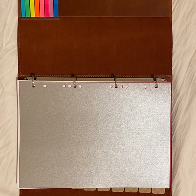 Personalized Binder A4,leather Journal Refillable,personalized 3 Ring ...