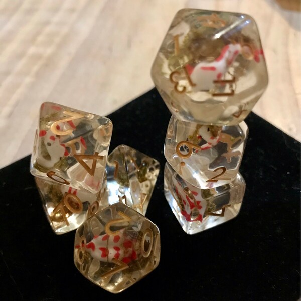 Koi Fish Dnd Dice Set for Dungeons and Dragons | D20 TTRPG Polyhedral ...
