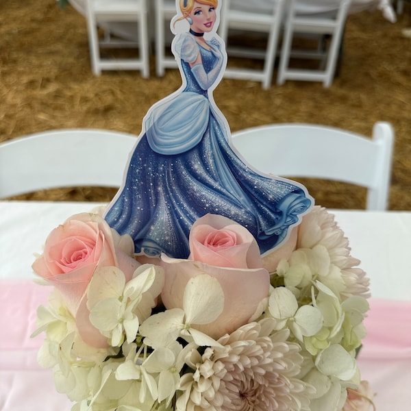 Set of 6 Disney Princesses Centerpiece (STAND NOT INCLUDED), Table ...