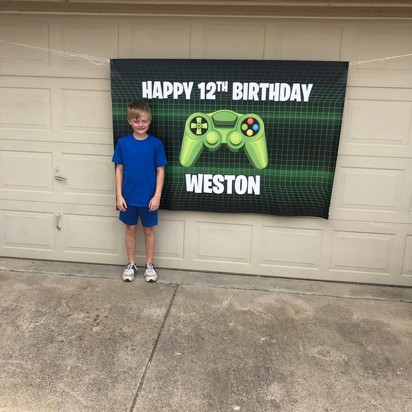 GAMING PARTY Backdrop Video Game Birthday Background Videogame Party ...