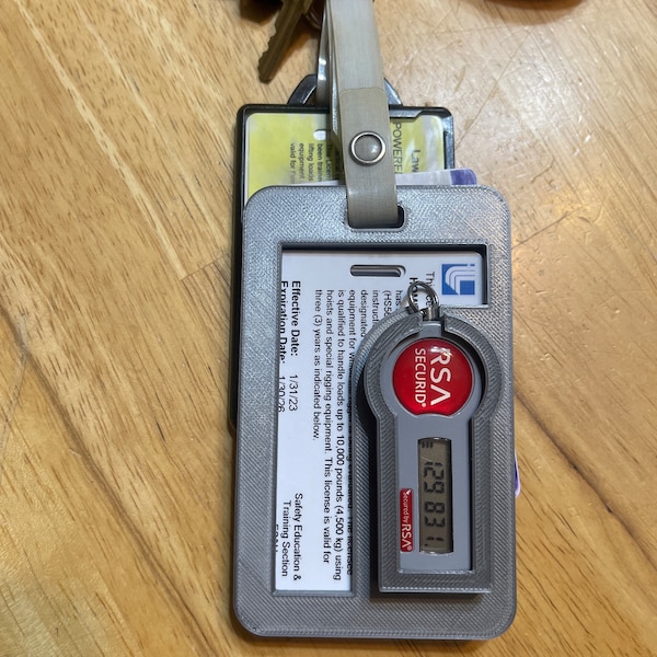 3D Printed RSA Securid 3 Badge Holder - Etsy