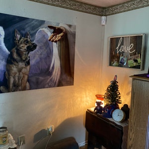 Canvas Prints German Shepherd With Jesus German Shepherd - Etsy
