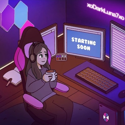 Animated Twitch Overlay With Custom Character Stream Screen / Cute ...