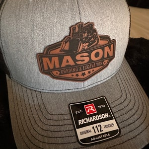 Custom Leather Patch Hats, Logo Hats, Laser Engraved Leather Patch ...