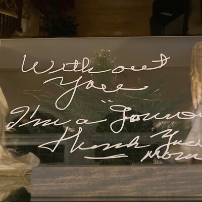 Custom Engraved Handwriting Sign, Personalized Handwriting Sign ...