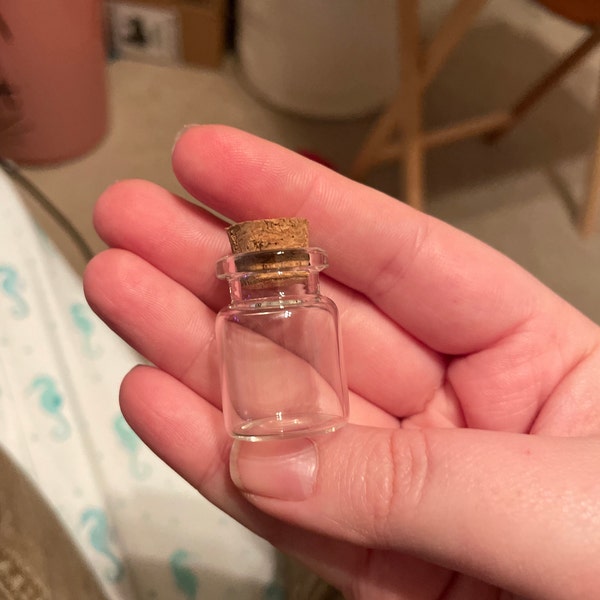 Glass Bottles With Corks, 5, 10, 15, or 20 Ml Clear Empty Jars With Cork Stopper Lids, Vials for ...