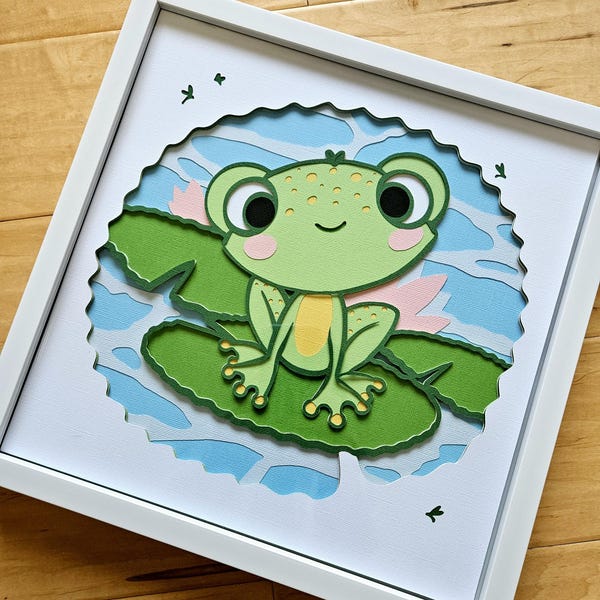 Mountain Landscape Shadow Box SVG Template, 3D SVG Shadowbox, DIY Cabin ...