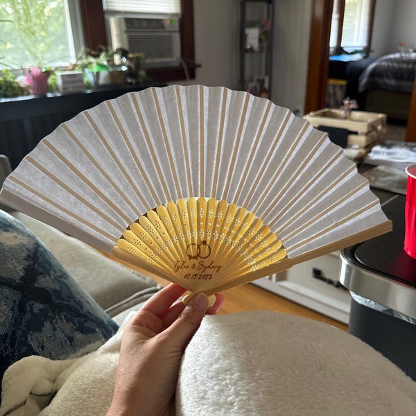 Wedding Colored Fan in Bulk Rustic Fan Custom Wedding Favor Fan ...