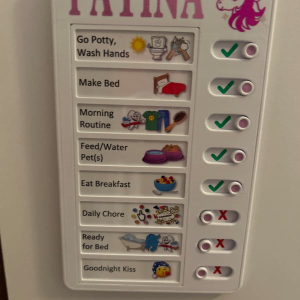 Reward Chore Chart for Kids With Pop-up Token – Customizable & Magnetic ...