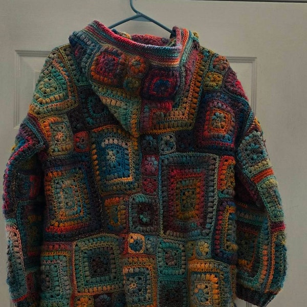 CROCHET PATTERN - Square Scramble Sweater - Crochet Pattern for Granny ...