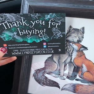 Wolf & Fox Illustration A4 Print - Etsy