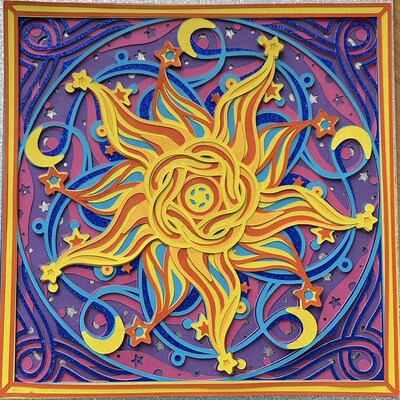 Musical Instruments 3D Mandala Svg, Multilayer Panel for Laser Cutting ...