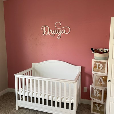 Baby Name Sign Over the Crib Sign Wooden Name Sign Wall Hanging Name ...