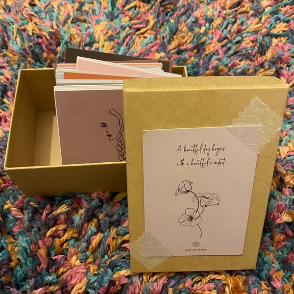 Mindfulness Daily Affirmation Cards Set | Mindfulness Gift Set | Yoga ...