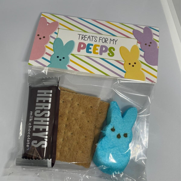 Treats for My PEEPS Treat Bag Topper 4", 4.5", 5" and 6.5", Easter ...