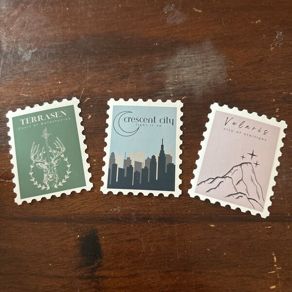 SJM Cities Stamp Sticker Pack VINYL STICKER Velaris City of Starlight ...