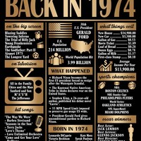 Rose Gold Back in 1964 Printable Poster, 60th Birthday, Anniversary or ...