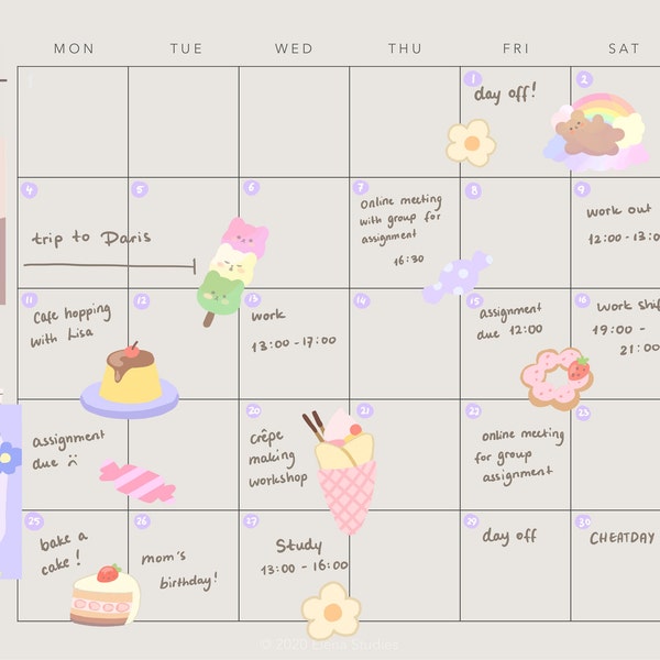 Cute Digital Sweets Heaven Stickers | Printable Stickers | Goodnotes ...